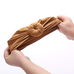 Baby Hats Newborn Baby Turban Baby Girls Hospital Hat Infant Toddler Kid Hat Big Hair Bow Top Knot Head Wrap