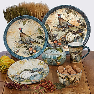 Certified International Harvest Gatherings Round Platter, 13" Diameter, Multicolor