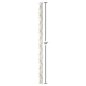 American Greetings 80 sq. ft. Gold Wrapping Paper Bundle (Snowflakes) for Christmas, New Years, and All Holidays (4 Rolls 30 in. x 8 ft.)