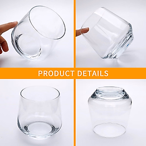 Cadamada 13oz Wine Glasses, Stemless Wine Glasses Set of 12,for Red or White Wine,Juice, Beer, Sparkling Water,High-end Banquet, Party, Bar, Wedding, Gift