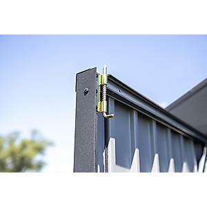 Arrow Shed Elite 14' x 12' Outdoor Lockable Gable Roof Steel Storage Shed Building, Anthracite