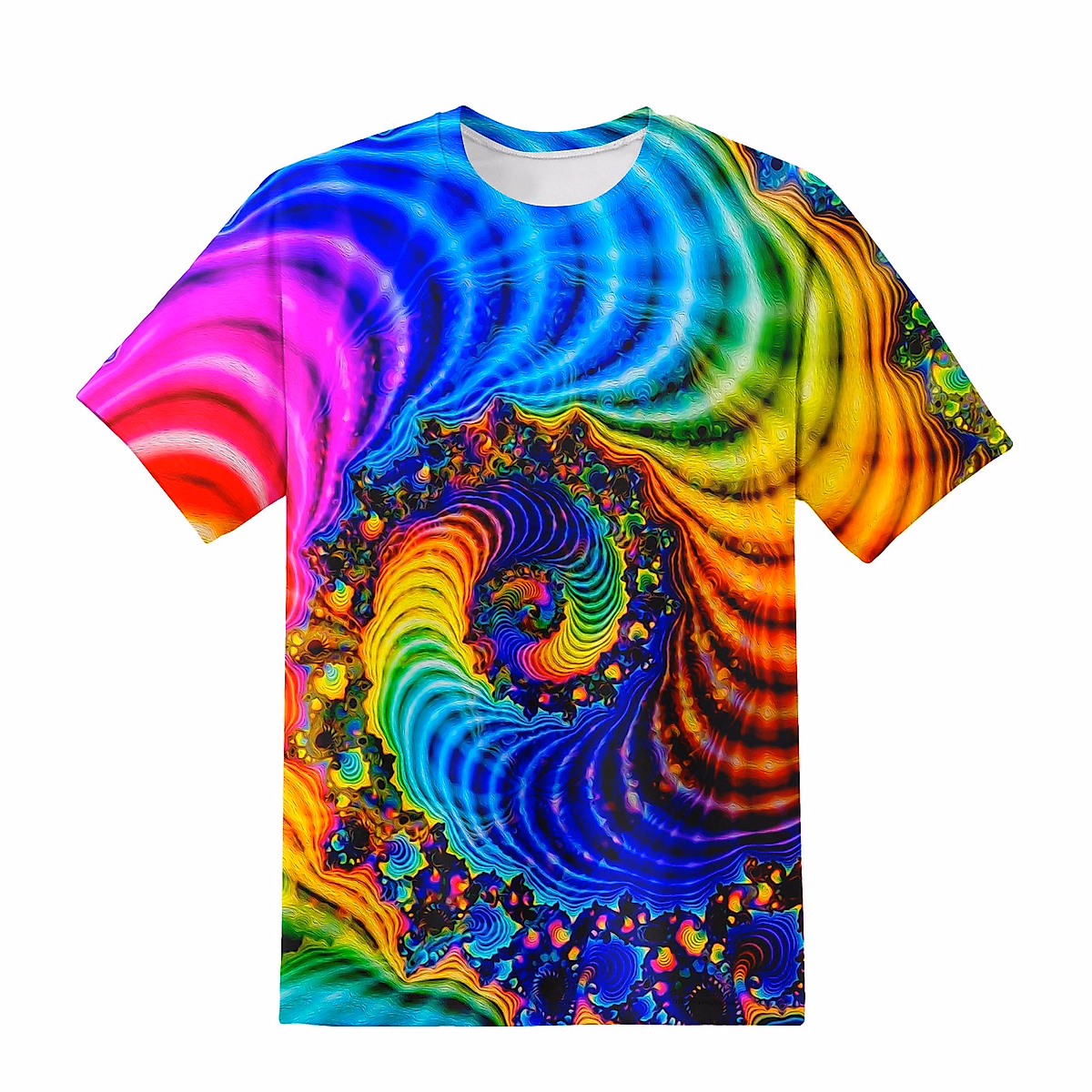 YAJOOEY Colorful 3D Tshirt for Boys Girls Tie Dye Print Cool Tee Shirts for Kids 8-10 Years