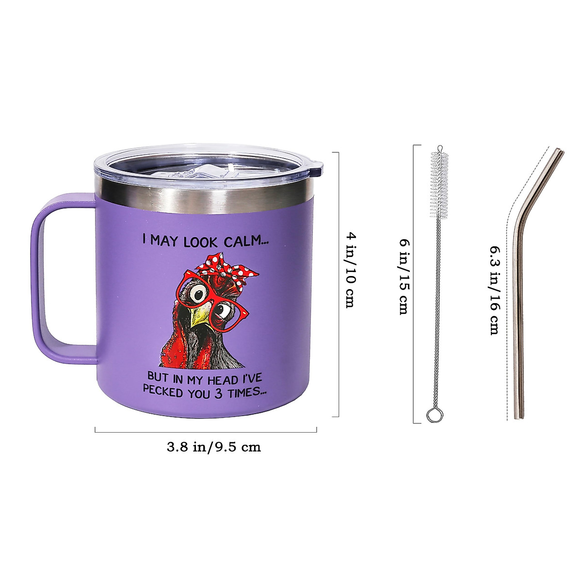 Funny Gifts For Men Women - Birthday,14 Oz Stainless Steel Coffee Mug,For Friends,Dad, Mom, Co-Worker, Teacher Gift -Fun Gift For Father's Day, Mother's Day, Valentine's Day and Christmas (Purple)