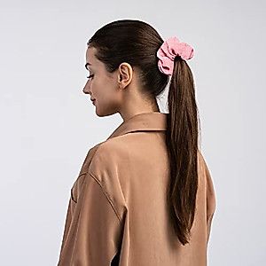 10pcs Cute Plaid Hair Ties Printed Hair Scrunchies Ponytail Holder Colorful Hair Elastics Bands Hair Accessories for Women Girls (Yellow)