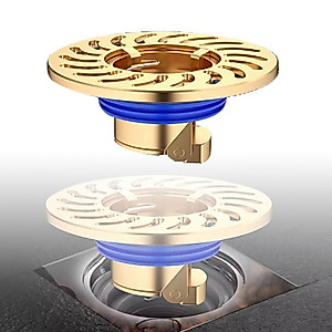 Generic Stainless Steel Floor Drain Filter, Sink Strainer Hair Catcher, Sink Drain Universal with Deodorizing Floor Drain Core for Kitchen, Bath, Sink Water Pipe, Floor Drain (Style-03)