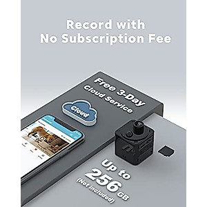 4K Mini Spy Camera WiFi Hidden Wireless Nanny Cam Small Indoor Home Security Secret Cameras Tiny Micro Surveillance Camera with Night Vision AI Human Detection PIR Long-Lasting Battery Life