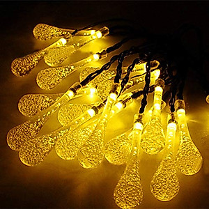 Uonlytech Christmas Meteor Shower Rain Lights Decorative Lights for Home Decor Meteor Shower Rain Lights for Christmas Led Decor Out Door Decor Solar Led Lamp Fairy Lights White Outdoor