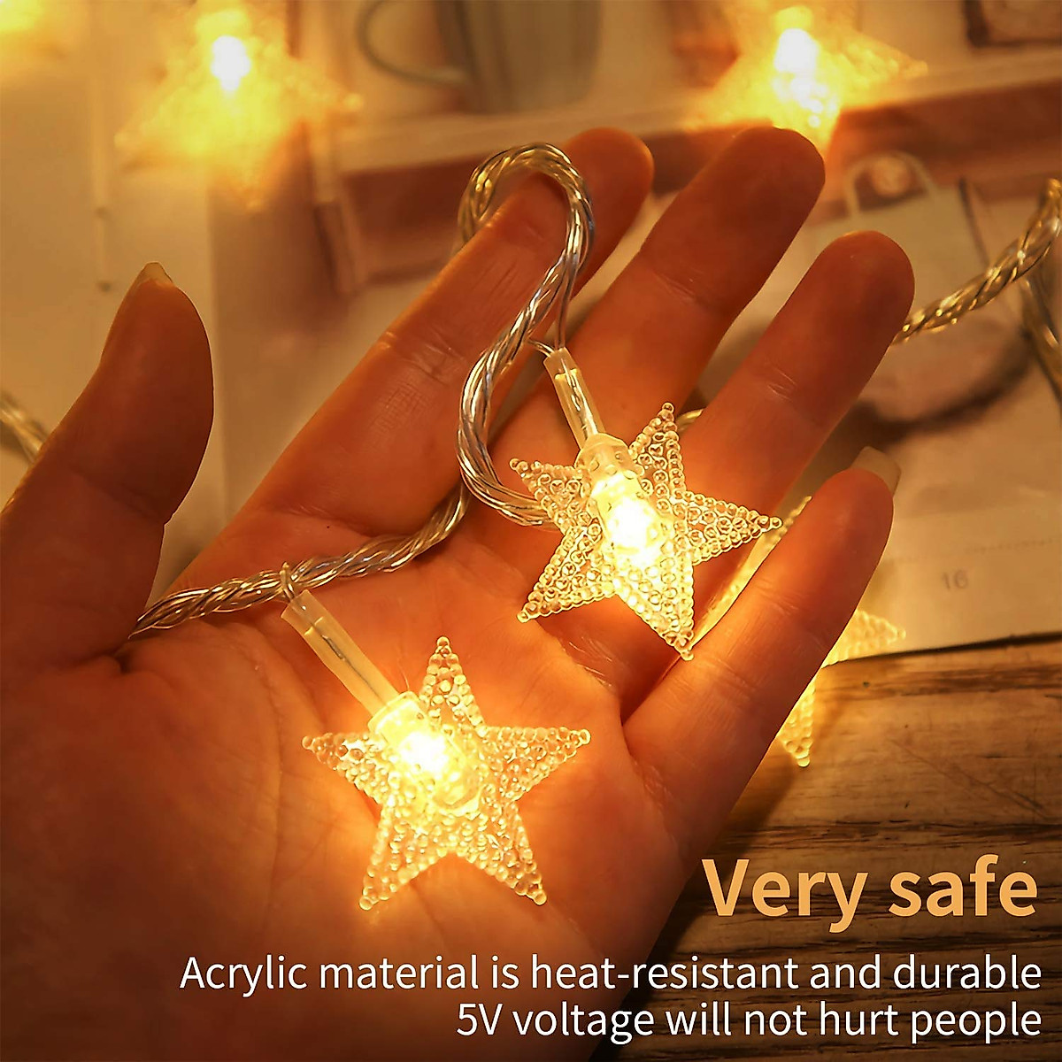 Star String Lights Christmas 100 LED USB & Battery Operated Waterproof 33 FT Twinkle Fairy String Lights with 8 Modes for Bedroom Home Indoor Outdoor Party Tree Wedding Garden Decoration