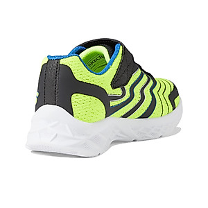 Skechers Boy's Microspec II - Troms (Little Kid/Big Kid) Black/Yellow/Blue 3 Little Kid M