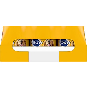 Pedigree Ground Dinner Wet Dog Food Variety Pack, Chicken, Beef and Liver, Beef, Bacon and Cheese, 13.2 Ounce (Pack of 12)