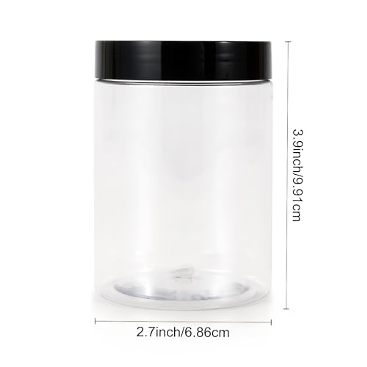 testyu 10 PCS Plastic Jars with Lids, 10 OZ Wide Mouth Jars with Airtight Lids, Clear Empty Slime Containers with Lids, Multipurpose Storage Jars for Home Kitchen Food Arts Crafts Cosmetic Sample