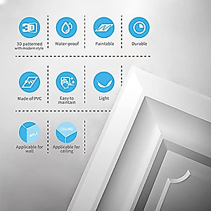 Art3d Drop Ceiling Tiles 24x24, Pack of 12pcs in White