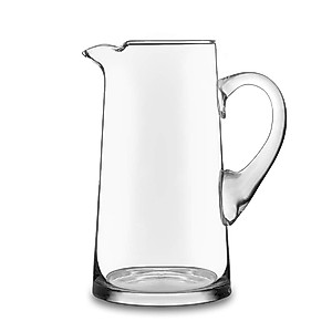 Libbey Cantina 90 Oz Tall Glass Pitcher, Hand-Blown Clear Glass Pitcher with Handle, Elegant Glass Serving Pitcher for Iced Tea, Lemonade, and More