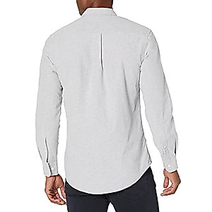 Amazon Essentials Slim-Fit Dress Shirts for Men - Long-Sleeve, Pocket, Button-Down Oxford Shirt, Grey, X-Large