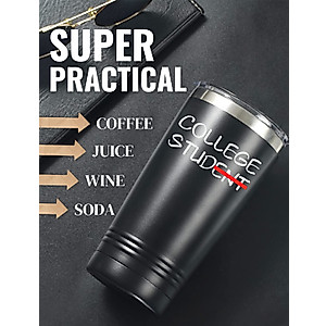 Onebttl Funny College Student Gifts Tumbler for Male, Funny School Student Gifts 20oz Stainless Steel Mug, Best gift for Christmas, Birthday, End of Year - College Stud