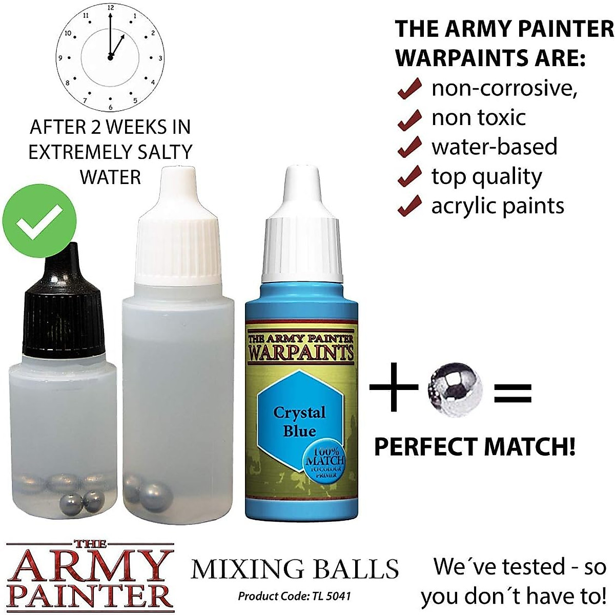 The Army Painter Paint Mixing Balls - Rust-proof Stainless Steel Paint Mixing Balls for Mixing Model Paints - Stainless Steel Mixing Agitator Balls and Paint Balls, 5.5mm/apr. 0.22”, 100 Pcs
