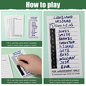 100 Packs 10 Line Sports Strip Cards Super Football Bowl Football Pool Cards, 100 No-Repeat Baseball Boxing Soccer Football Strip Cards Playing Scratch Off Cards for Super Football Party Favor