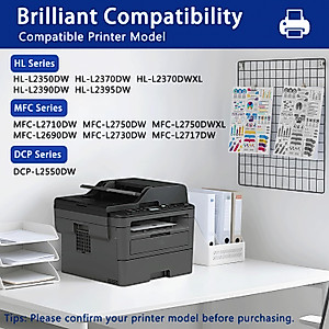 TN730 Compatible TN-730 Black Toner Cartridge Replacement for Brother TN-730 DCP-L2550DW MFC-L2710DW HL-L2350DW HL-L2370DW HL-L2390DW Toner.(2 Pack)