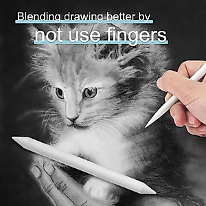 Jeimier 20Pcs Blending Stumps for Drawing, Tortillions Blending Sticks for Beginner Drawing, Art Blenders, Blending Tools Paper Stumps for Shading Completed, Blending Pencil for Sketching, Softness