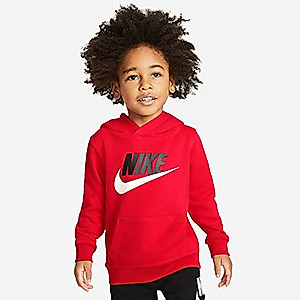 Nike Boy's Club Fleece Pullover Hoodie (Little Kids) University Red 5 Little Kid