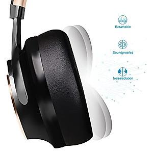 Riwbox Bluetooth Headphones, XBT-880 Headphones Wireless Bluetooth Over Ear with Microphone and Volume Control, Wireless and Wired Foldable Headset for iPhone/iPad/PC/Cell Phones/TV (Black)