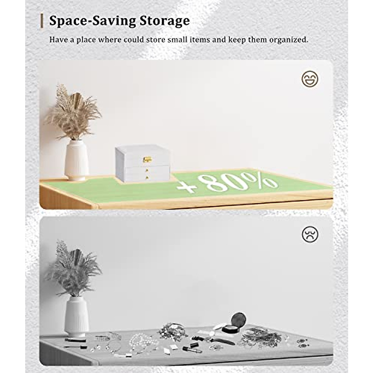 Jewelry Box Organizer for Women Girls, 3 Layer White PU Leather Jewelry Storage Case with 2 Removable Drawers, Mirror, Key Lock and 4 Pcs Jewelry Bags for Rings, Earrings, Necklace, Bracelet