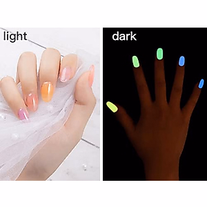 Cre8tion Glow in The Dark Soak Off Top Coat Gel Polish led uv lamp needed Curing Nail Art Nail Polish