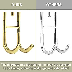 Shower Door Hooks 3 Pack,Over The Glass Door Hooks,Towel Hook for Frameless Glass Shower Door,Heavy Duty Rack Hooks for Robe,Towel