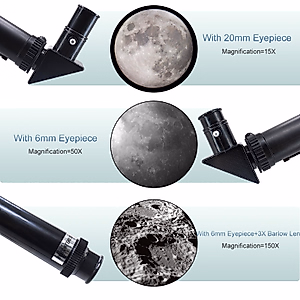 ToyerBee Telescope, 70mm telescopes for Adults Astronomy & Kids & Beginners, 300mm Portable Refractor Travel Telescope (15X-150X) with A Smartphone Adapter& A Wireless Remote, Astronomy Gifts for Kids