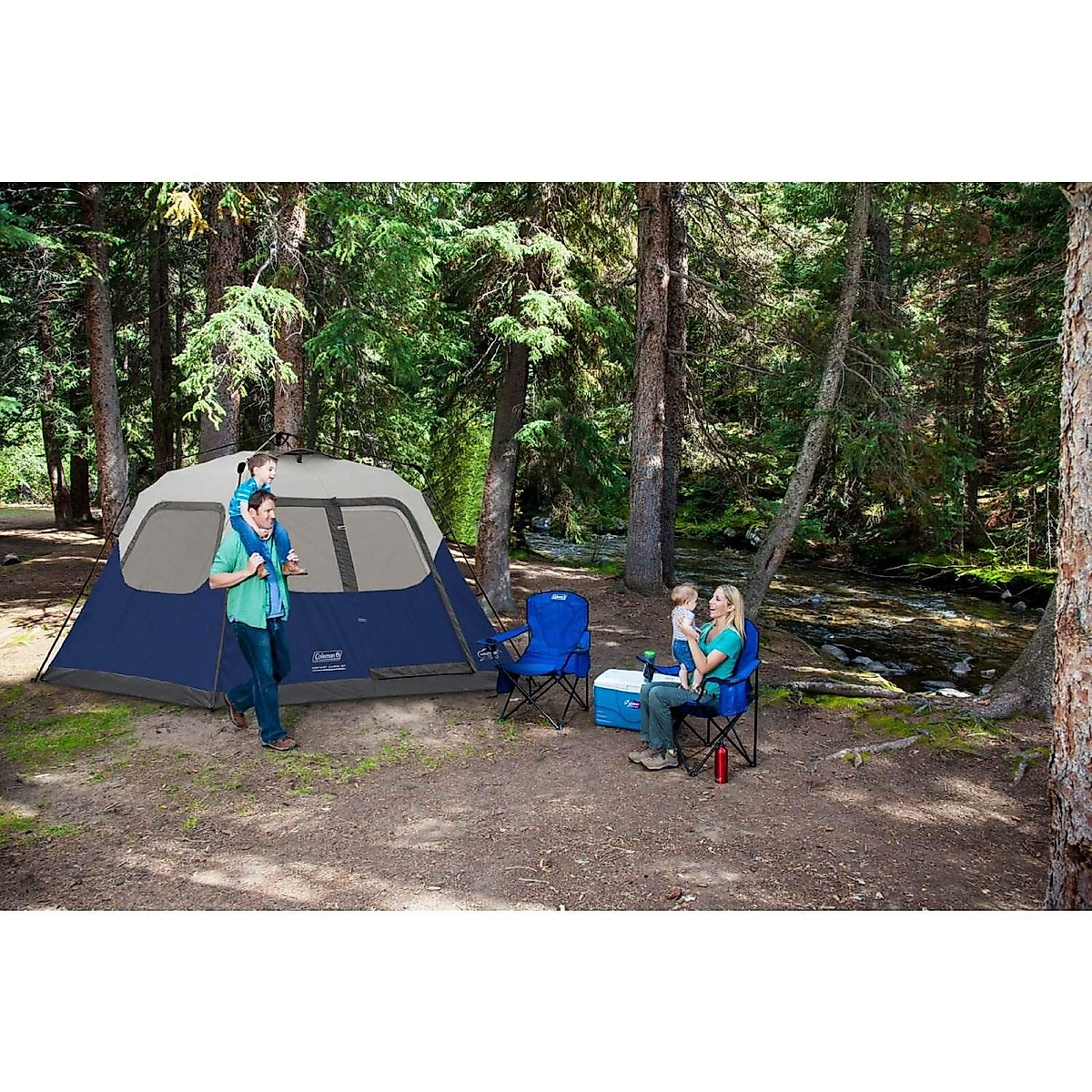 Coleman 6-Person Instant Tent Blue
