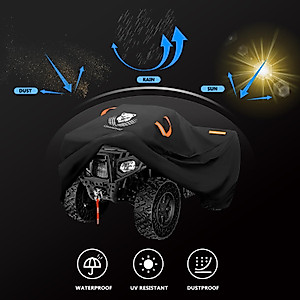 ClawsCover ATV Cover Waterproof Outdoor Heavy Duty XL-Plus 83 Inch Fadeless 420D Oxford Cloth Quad ATC 4 Wheeler Covers All Season All Weather UV Protection for Kawasaki Yamaha Suzuki Honda Polaris