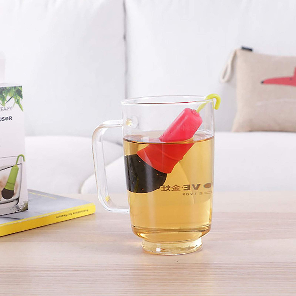 Dempiire Clear Container with Maker Creative Silicone Silicone Microphone Pantry Organization And Storage Glass Containers (Hot Pink, One Size)