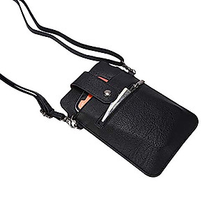 Crossbody Cell Phone Purse Credit Card Holder Wallet，Women PU Leather Multicolor Handbag with Adjustable Strap