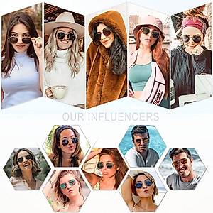 SOJOS Small Square Polarized Sunglasses for Men and Women Polygon Mirrored Lens SJ1072 with Gold Frame/Gold Mirrored Lens