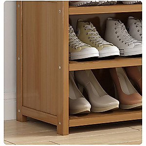LOERSS Freestanding Organizer,6 Tiers Large Shoe Rack Shoe Storage Shoe Organizer,Shoe Rack,Storage Cabinet, 24 Pairs Shoe Rack Organizer For Entryway, With Curtain