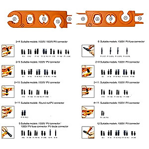 2 Pcs Solar Connector Wrench Tool Kit Assembly Disconnect Removel Spanner for Solar Panel Connector PV Extension Cable Wire Kit