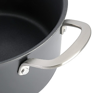 Kenmore Pro Arbor Heights 7-Layer Hard Anodized Induction Nonstick Platinum Forged Aluminum Cookware Set, 10-Piece, Black