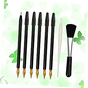 Multitools 8pcs Paint Brushes Set Paint Sets Cleaning Tools Scratch Brush Set Stylus Scratch Painting Pen Stylus Pens Scratching Drawing Pen Coloring Pen Repair Pen Mending Pen