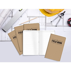 ELAN Publishing ELAN-FN-003A Field Notebook, 3.5" x 5.5", Lined Memo Book, Kraft