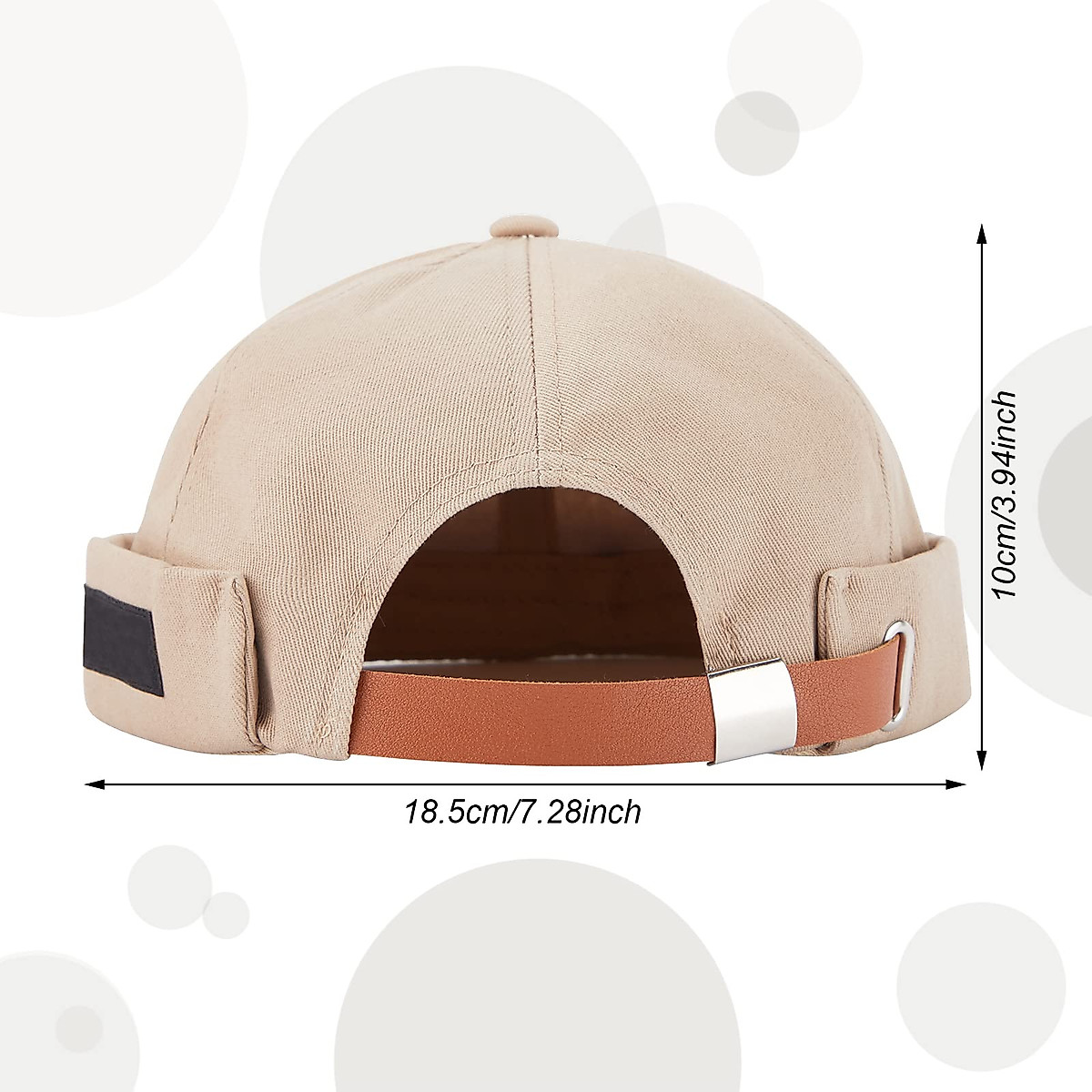 4 Pieces Brimless Hat Retro Skullcap Rolled Cuff Summer Beanie Docker Cap Watch Cap Bald Cap Visor-Less Sailor Hat Fishing Hats with Adjustable Design for Women Men