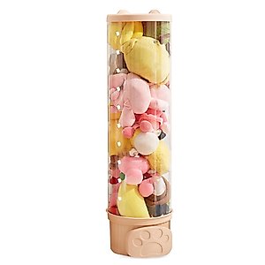 Mrisata Stuffed Animal Storage Tube,Stuff Animal Organizer,Stuffed Animal Zoo Storage, Transparent Stuff Animal Organizer Bucket with for Toy Organizer,Large Toy Storage Box (L)