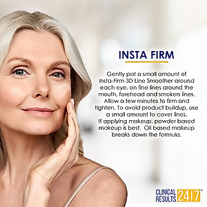 Insta-Firm Works In Minutes To Lift, Firm And Smooth Lines, Wrinkles, Puffy Eyes and Crow's Feet - Instantly! | NASA Stem Cell Technology | Clinical Results 24/7 Insta-Firm | 1 oz (8 Weeks)