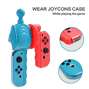 HEATFUN Switch Fishing Rod Compatible with Nintendo Switch Joy Con, Switch Fishing Accessories for Nintendo Switch Fishing Games