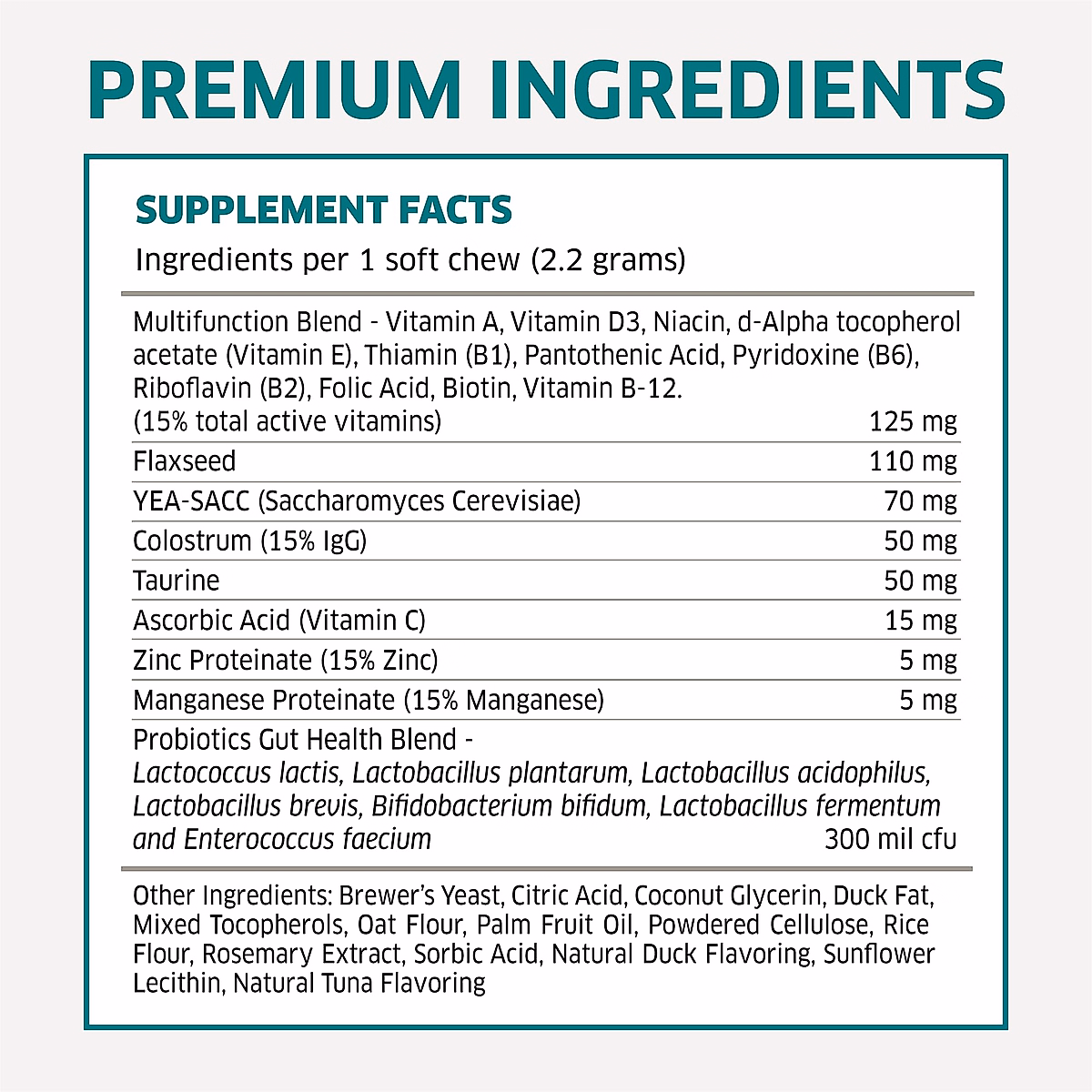 Dog Multivitamin - Dog Vitamins and Supplements - Digestive Enzymes & Probiotics - Probiotics for Dogs - for Skin and Coat Allergies - Immune System & Overall Health - 120 Soft Chew Dog Treats