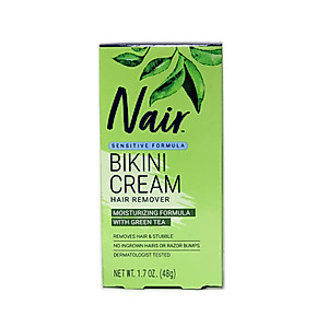 Nair Hair Remover, Sensitive Formula, Bikini Cream With Green Tea, 1.7 fl oz by Nair