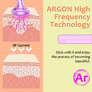 High Frequency Facial Wand - Uaike 4 in 1 Violet Portable Handheld High Frequency Facial Machine - at Home Face Skin Wand Device with 4 Pcs Purple Glass Tubes