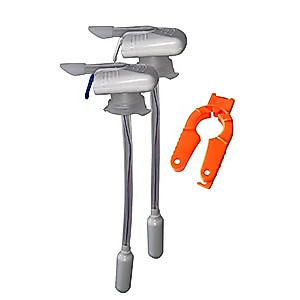 2 Pack Automatic Milk Drink Dispenser with Lid by MIHOOD - Hands-Free Electric Tap for Fridge Gallon Beverage Kids Home Kitchen Wedding Party Outdoor and 1 Multi Purpose Can Bottle Opener (MHBD00001)