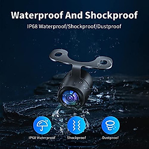 HD Wide Angle Automatic CMOS Car Rear Front Side View Reverse Backup Camera Rear Monitor Parking Assistance Camera Waterproof Universal Reverse Camera with 2 Installation Option for Cars