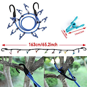 Thickening Bolding Retractable Portable Camping Accessories Travel Clothesline for Outdoor Indoor,Backyard, Vacation Hotel, Balcony Drying (Black)