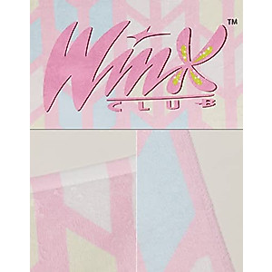 Winx Club Large Bloom-Print Beach Swim Pool Bath Towel 56 x 30 inches Light Weight Quick Drying (Pink)